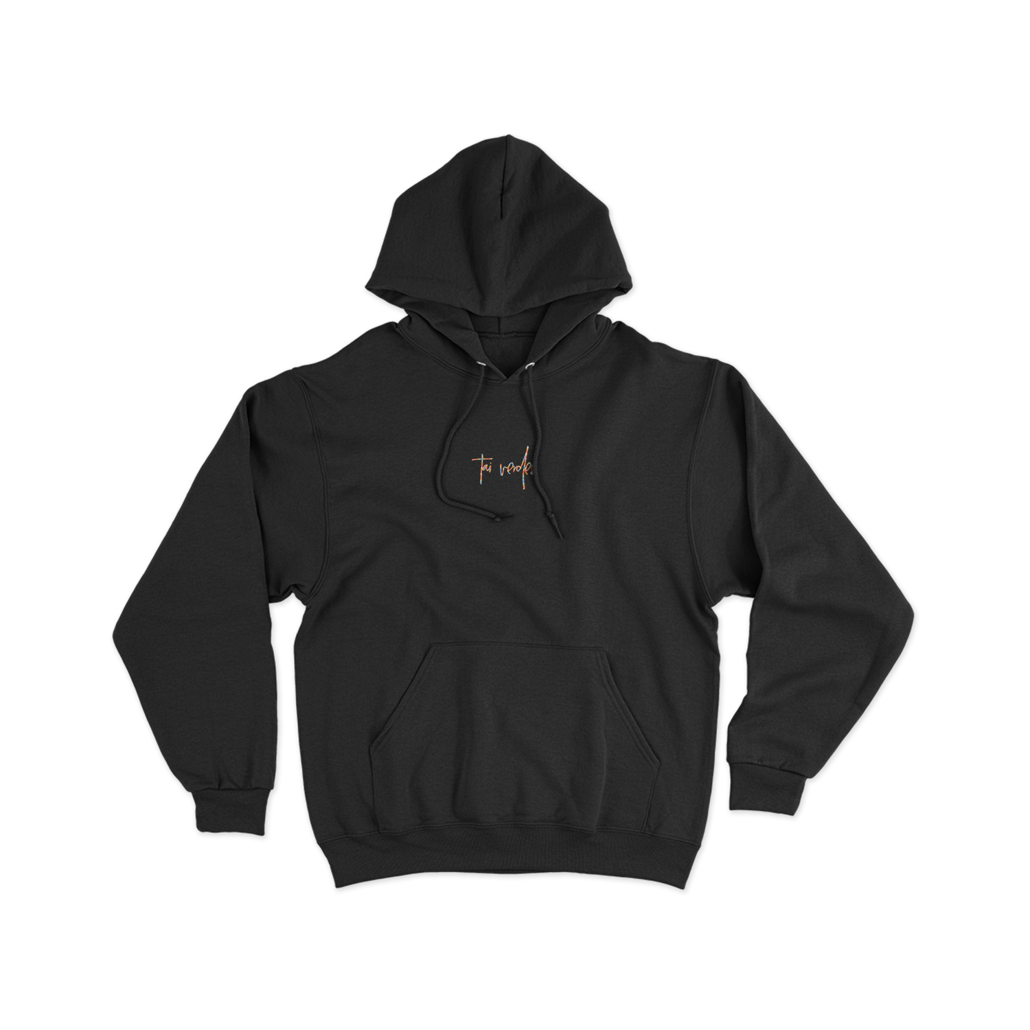Tai Verdes Embroidered Black Script Hoodie